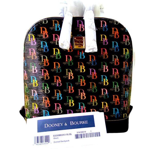 Dooney & Bourke | Bags | Raffle Dooney Bourke Black Rainbow Monogram ...